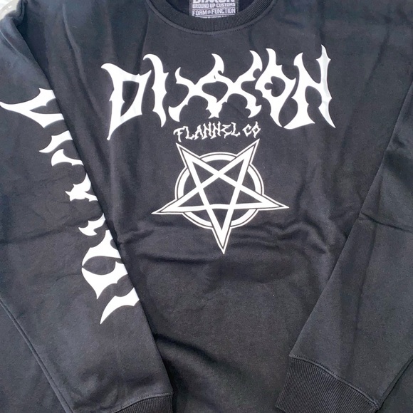 DIXXON | Shirts | Dixxon Black Sweatshirt With White Logo | Poshmark